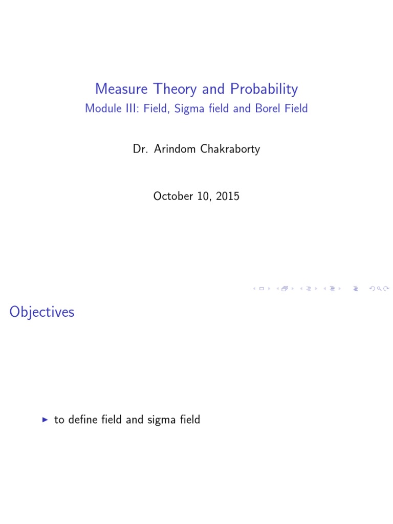 Field, Sigma Fieldand Borel Sigma Field | PDF | Mathematical Concepts ...