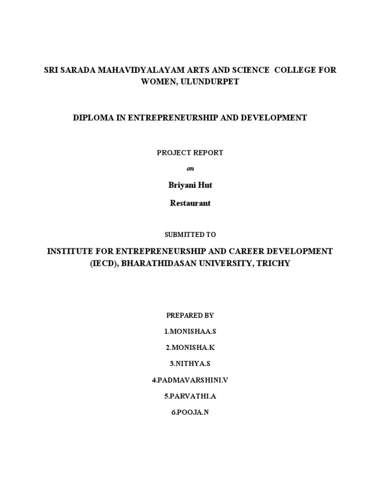 Edp Project | Download Free PDF | Restaurants | Menu