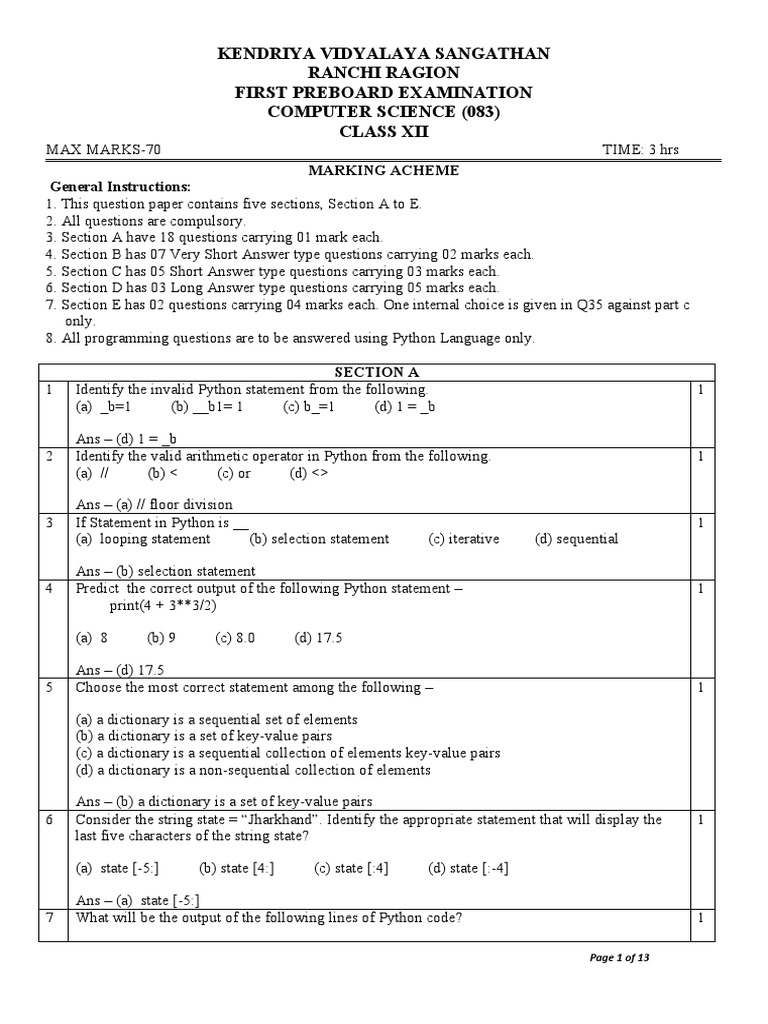 Ms Computer Science Xii Pdf Table Database Software Engineering