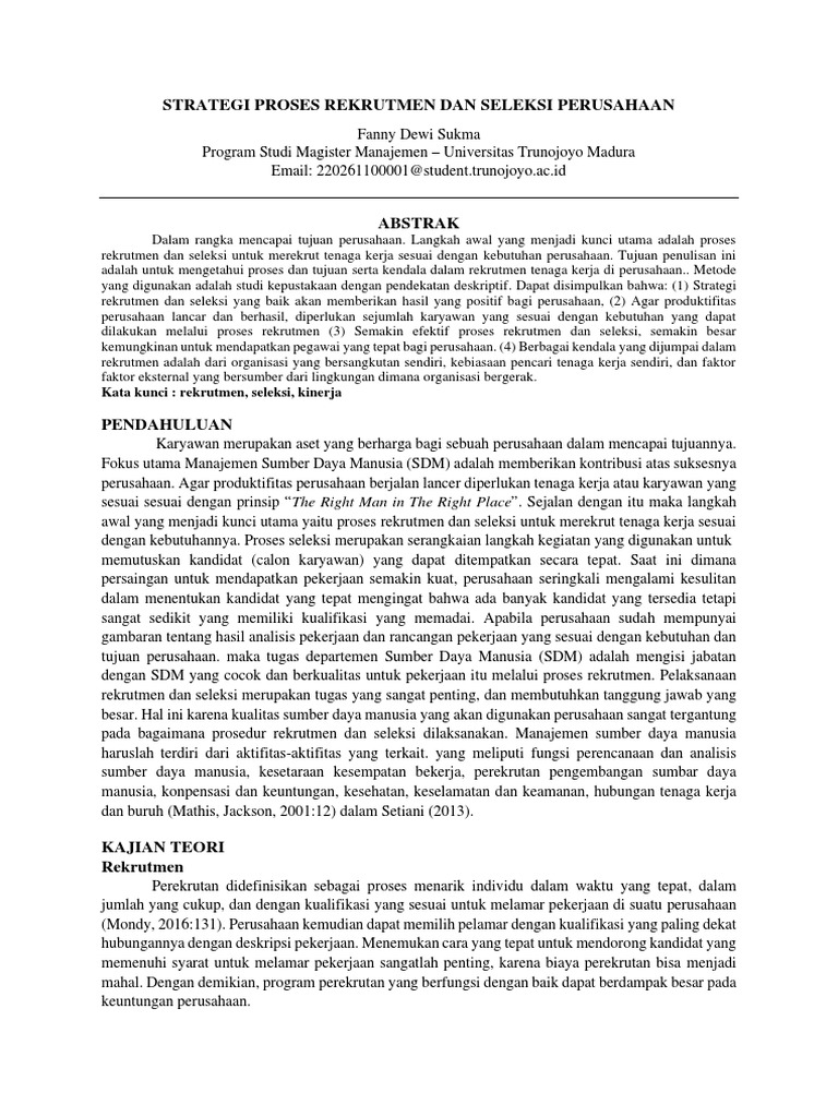 Fanny Dewi Sukma - 220261100001 - Uts MSDM Global | PDF