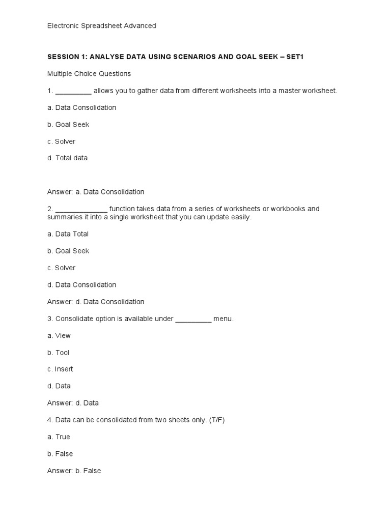 Electronic Spreadsheet Grade 10 | PDF | Spreadsheet | Computing