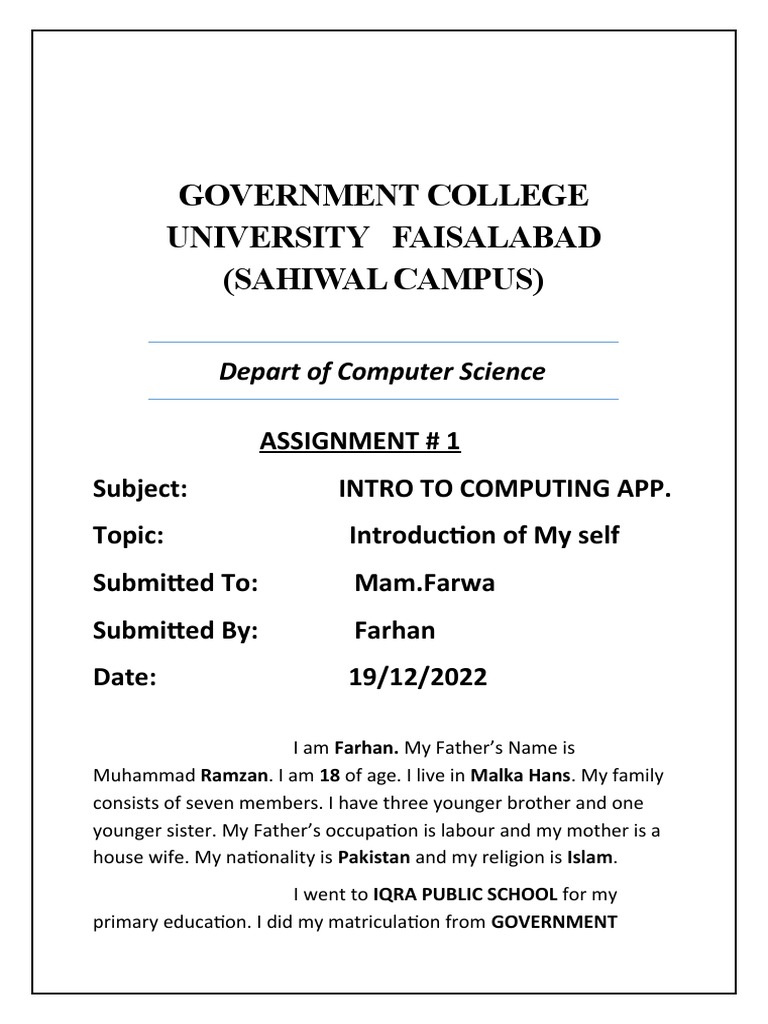 Assignment of ICT | PDF