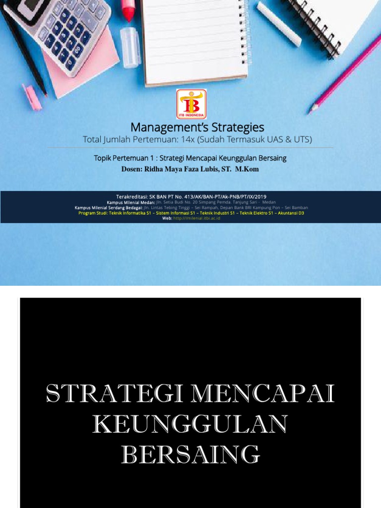 Pert 1 Manajemen Strategik Dan Keunggulan Bersaing | PDF