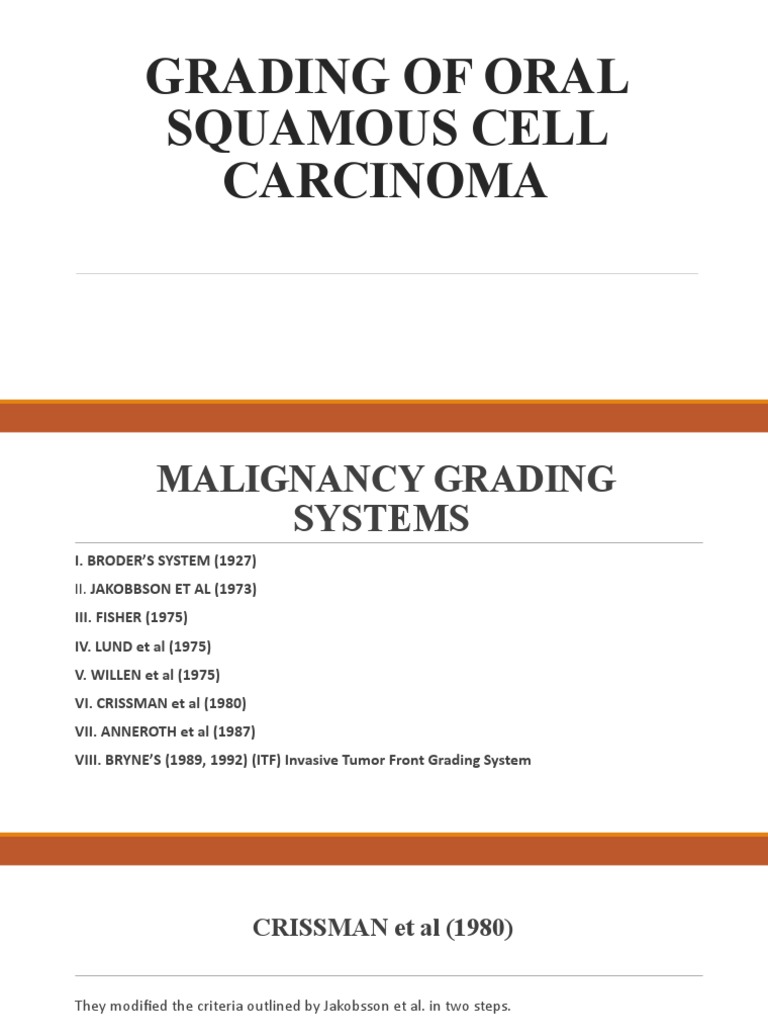 Grading of Oscc | PDF | Carcinoma | Biopsy
