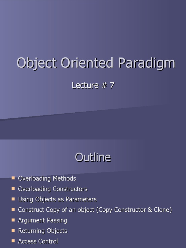 OOP Lec07 (Overloading) | PDF | Method (Computer Programming ... OOP Lec07 (Overloading) | PDF | Method (Computer Programming ...