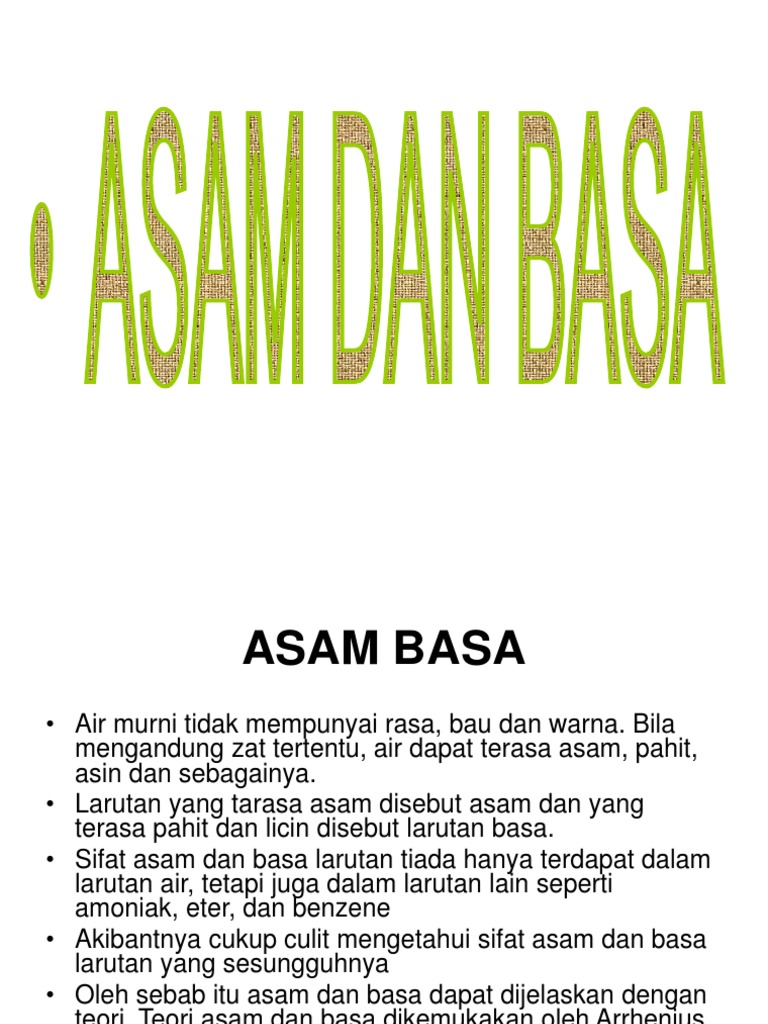 Asam Basa | PDF