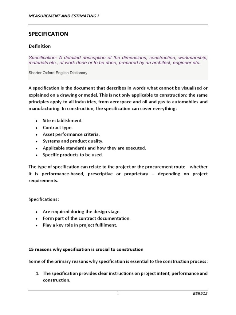 Intro To Specification | PDF | Specification (Technical Standard) | Business