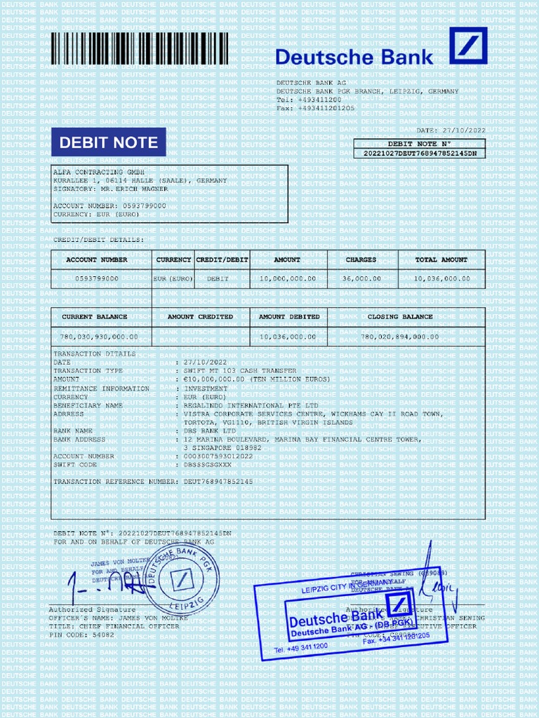 Debit Note Alfa-Regalindo 10m 27102022 | PDF