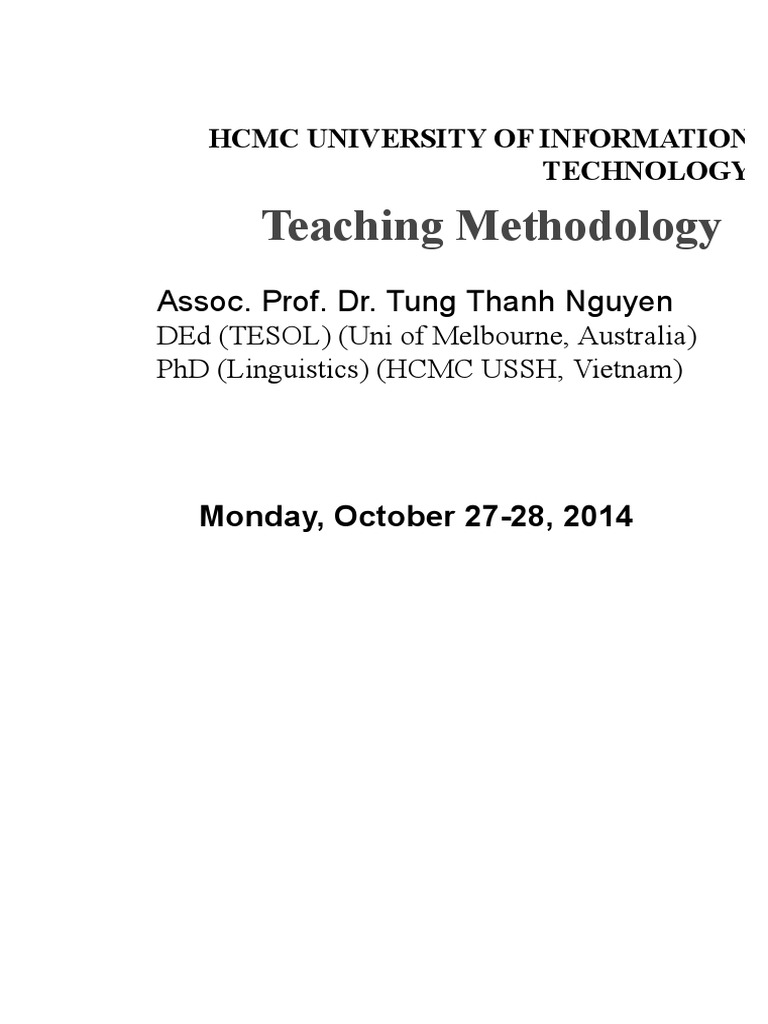 Teaching Methodology Classnotes | PDF | Second Language | Reading ...