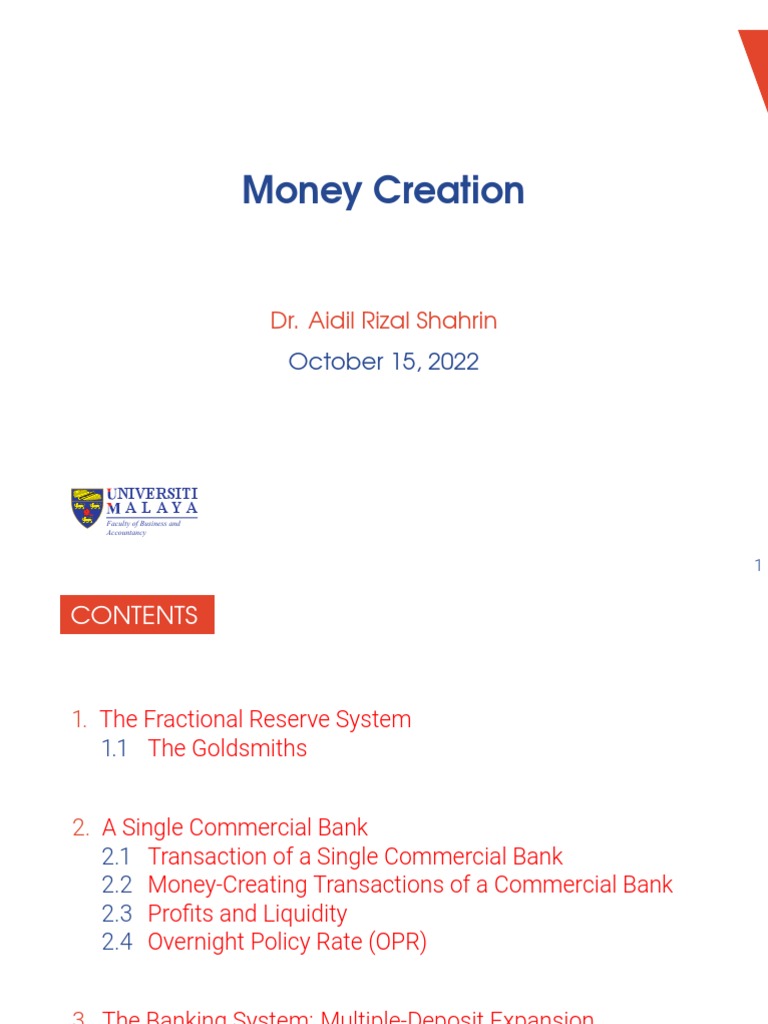 Money Creation | Download Free PDF | Banks | Balance Sheet