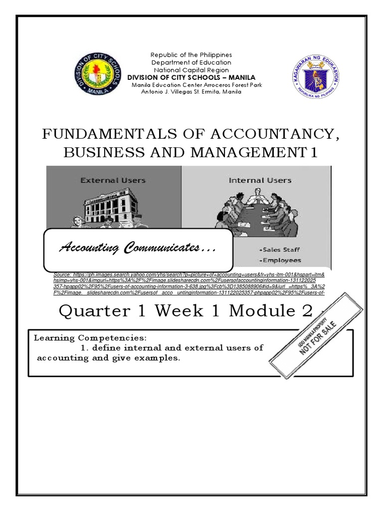 ABM 11 - FABM1 - Q1 - Mod2 | PDF | Accounting | Financial Statement
