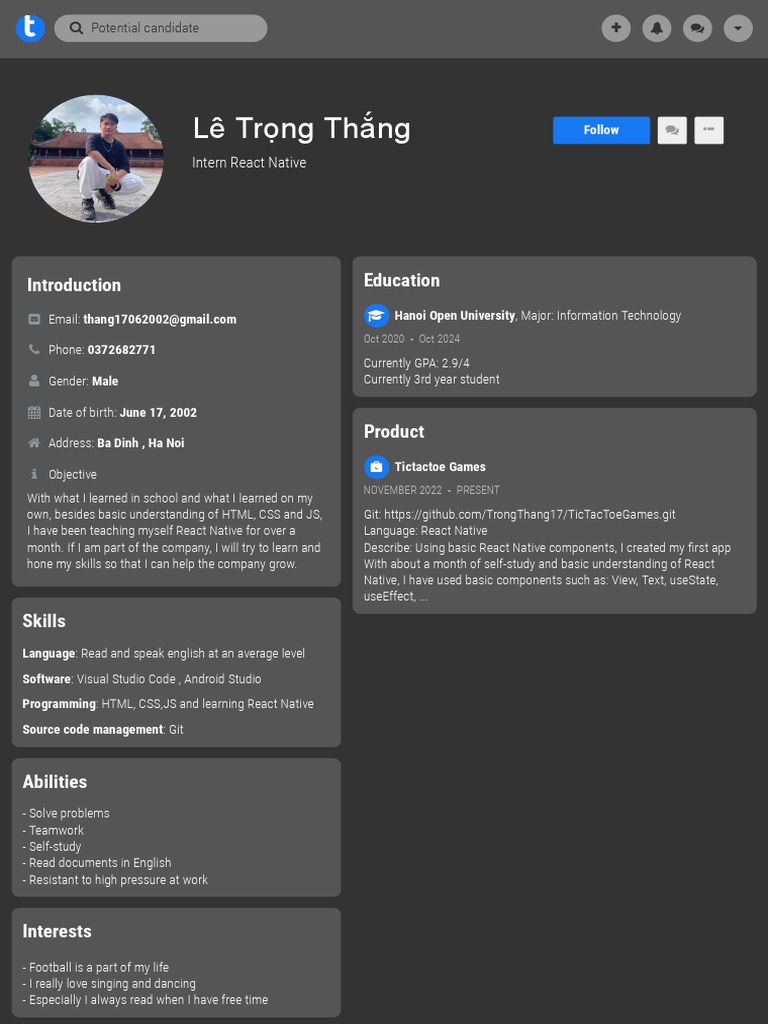 Intern React Native | PDF