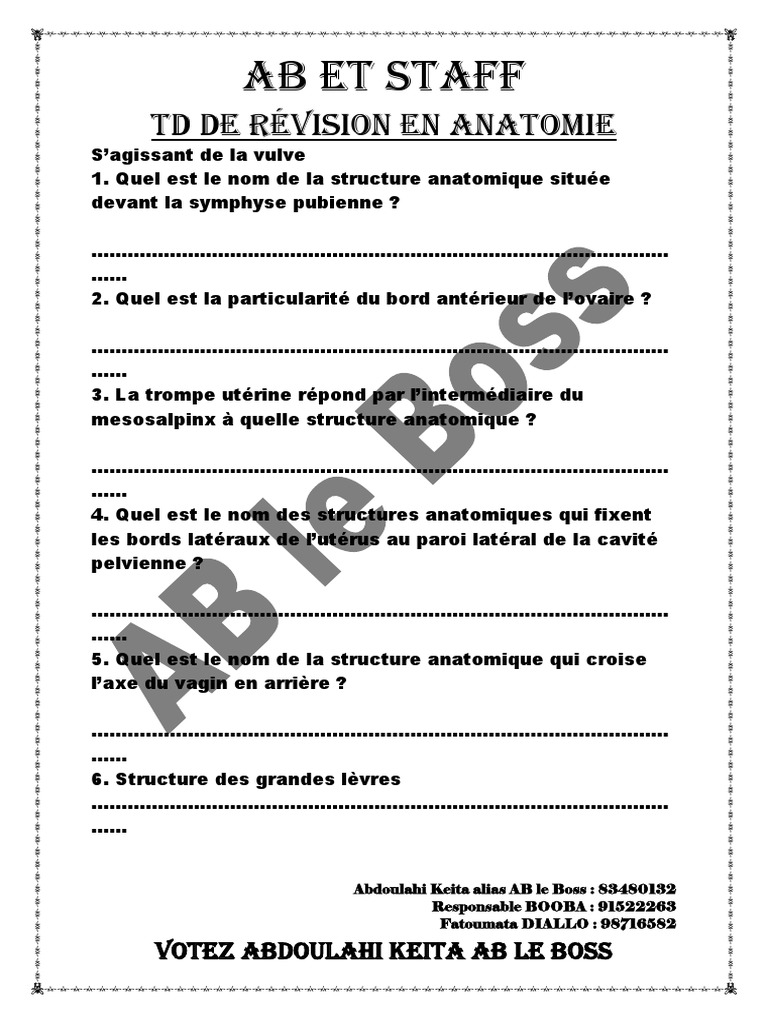 Anatomie | PDF | Utérus | Appareil locomoteur