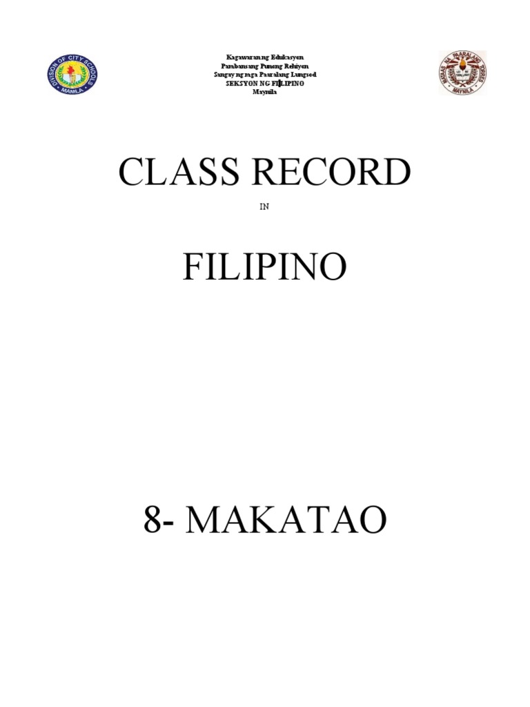 Class Record - Template | PDF