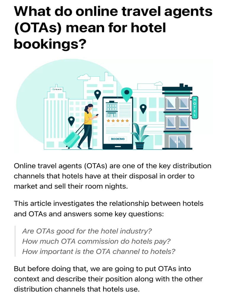 What Do Online Travel Agents (OTAs) Mean For Hotel Bookings ...
