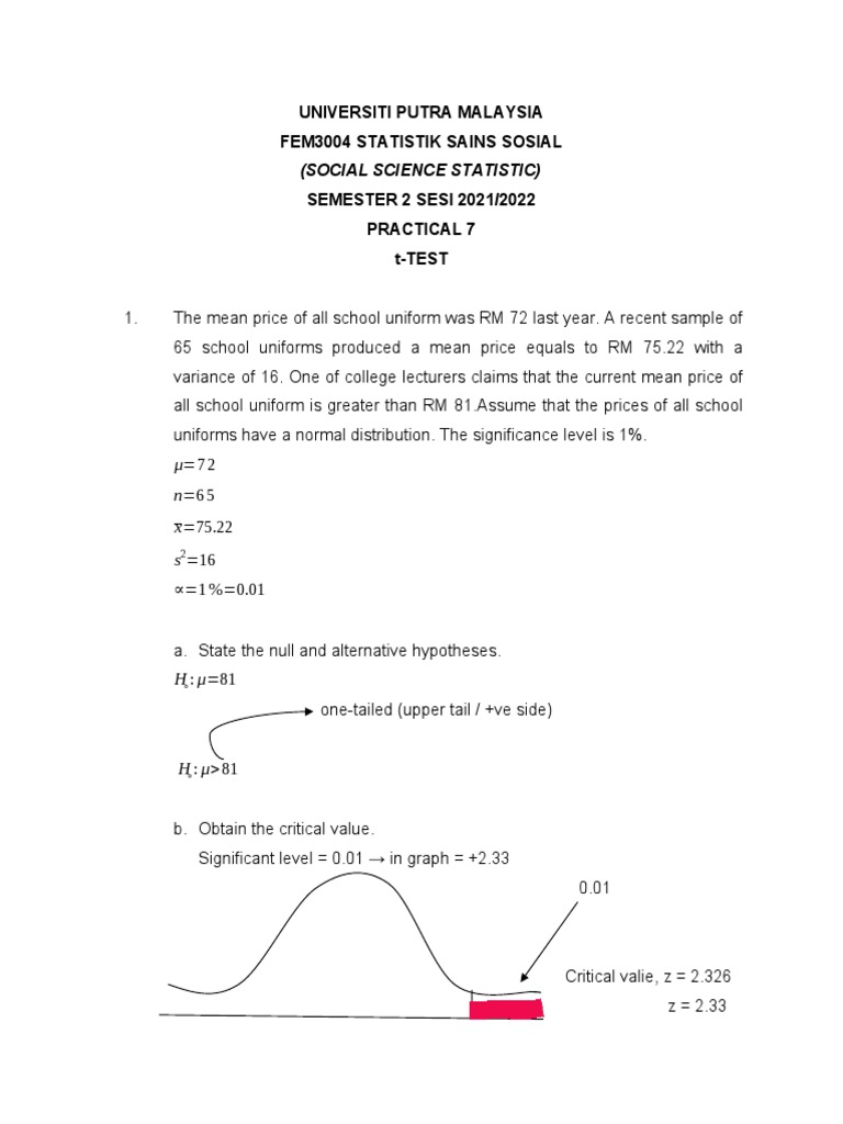 Social Science Statistics Practical Analysis | PDF | Statistical ...