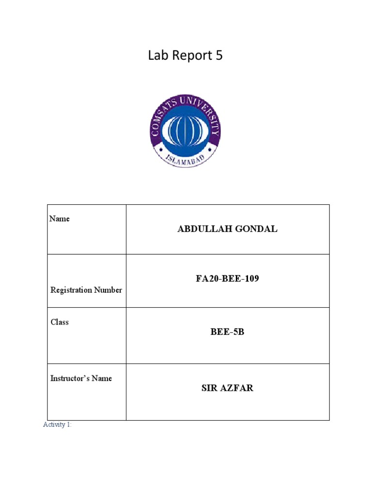 Lab Report 5: Abdullah Gondal | PDF | Discrete Mathematics | Theoretical Computer Science