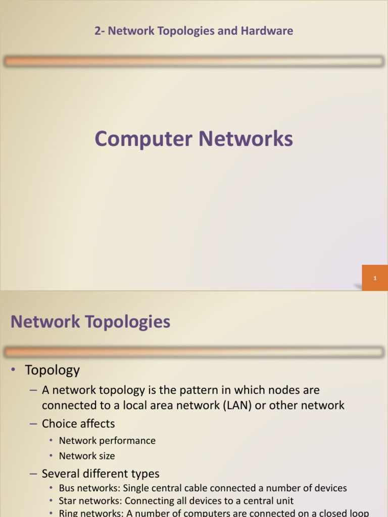 2-Network Topologies and Hardware | PDF | Network Topology | Computer ...