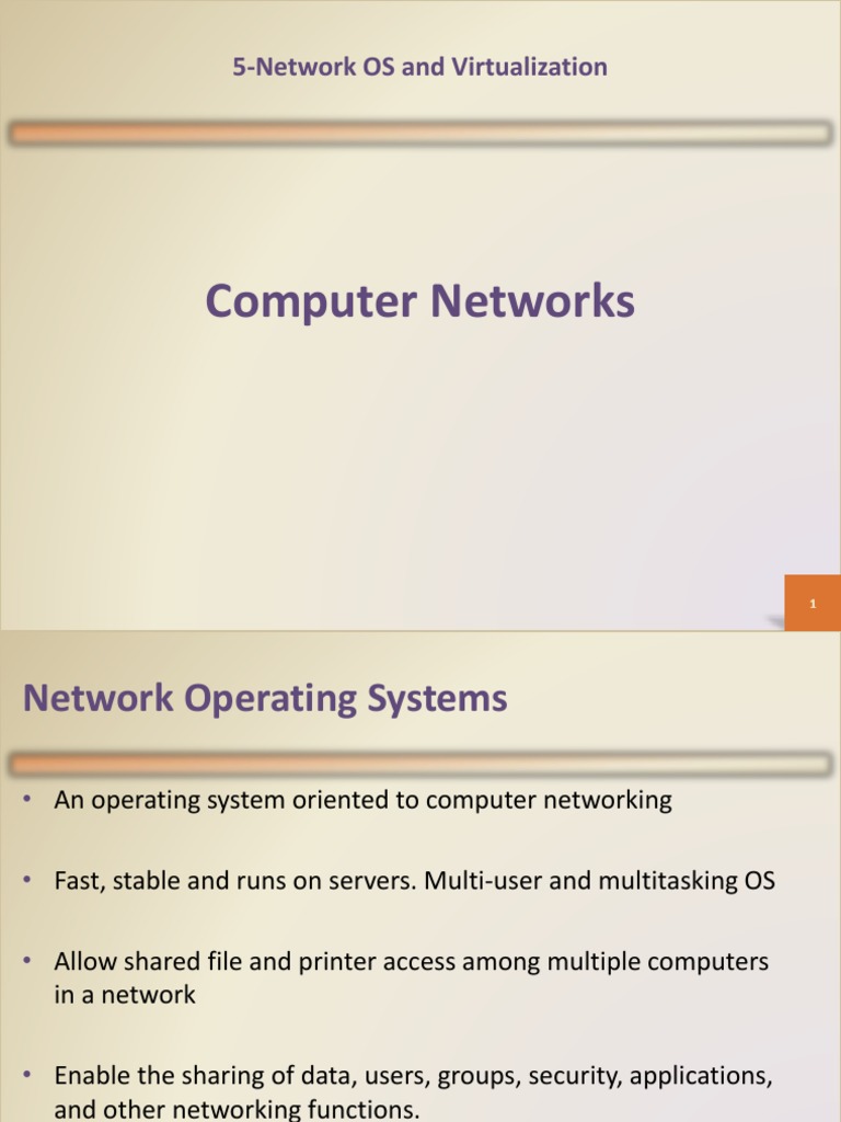 5 Network Os And Virtualization Pdf Virtualization Operating System