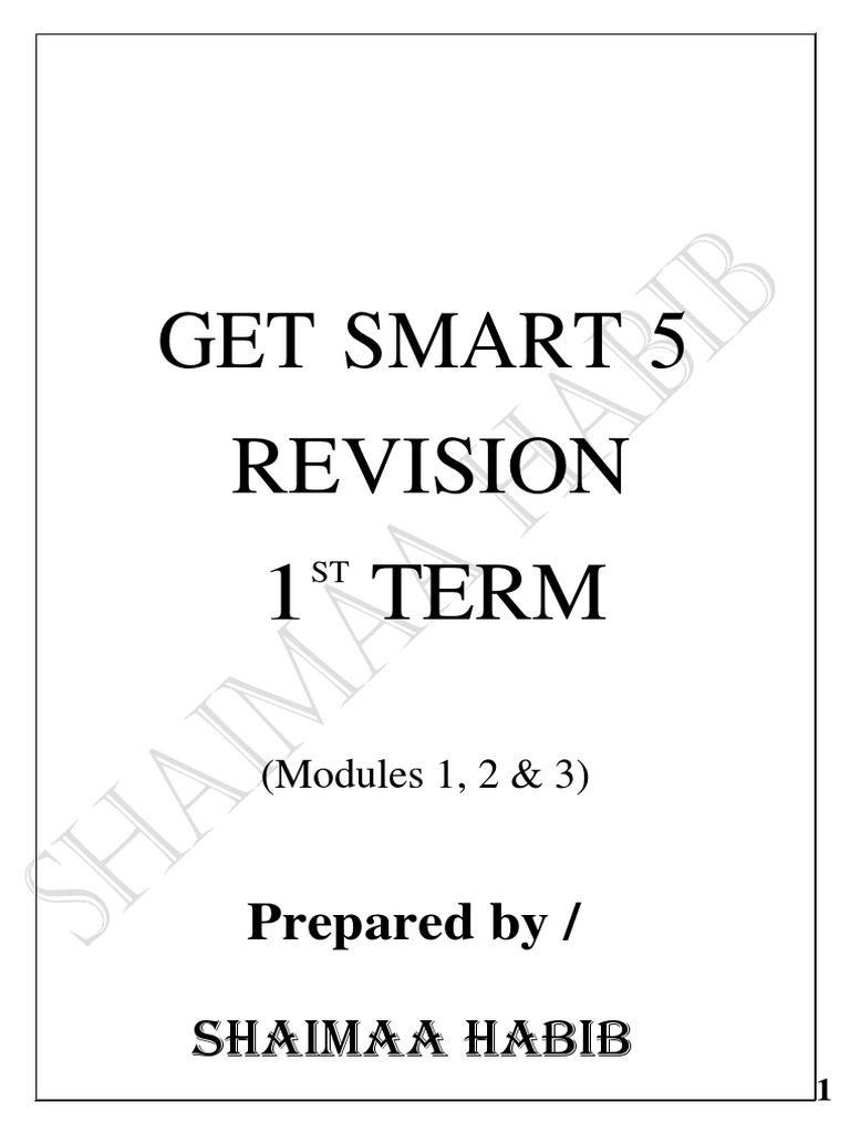 Get Smart 5 Revision Module 1 - 2 - 3 | PDF
