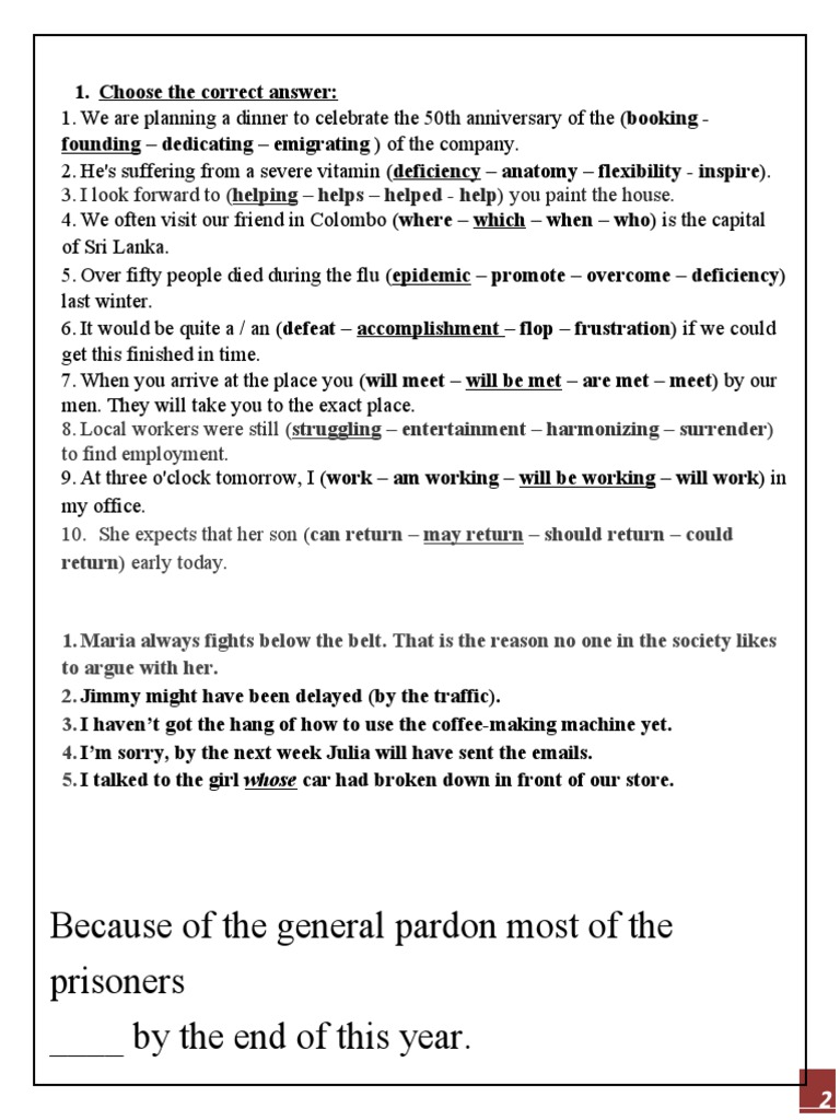 Prep 3 Model Answers | PDF