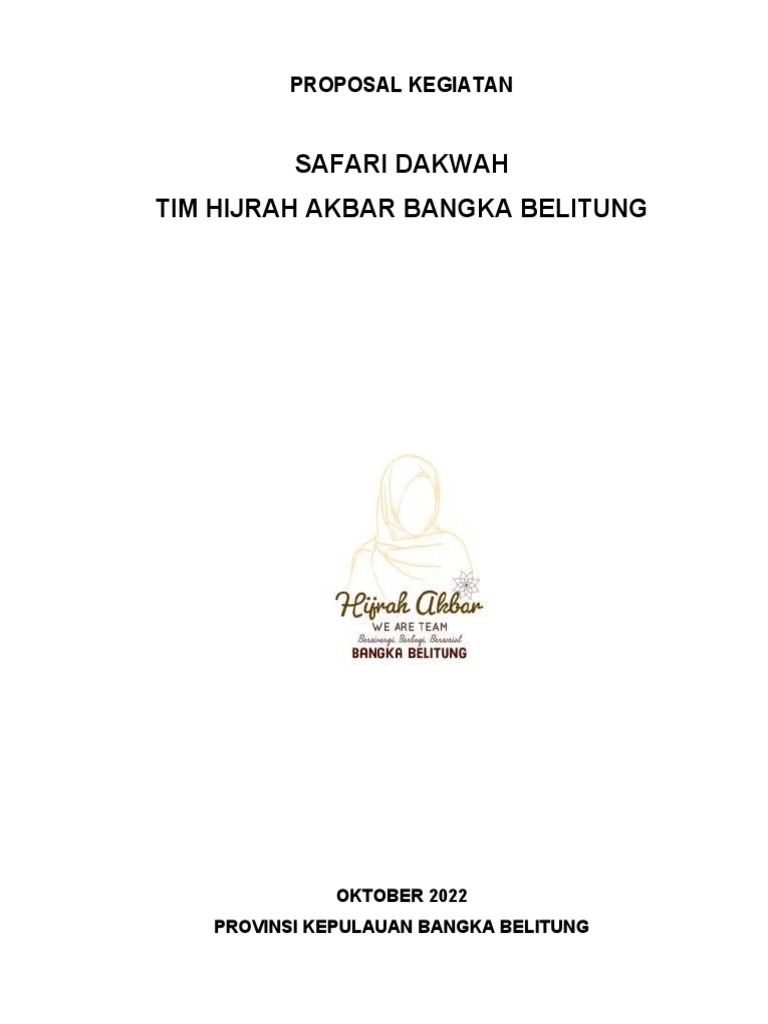 Proposal Kegiatan Kajian Muslimah Bangka Belitung | PDF