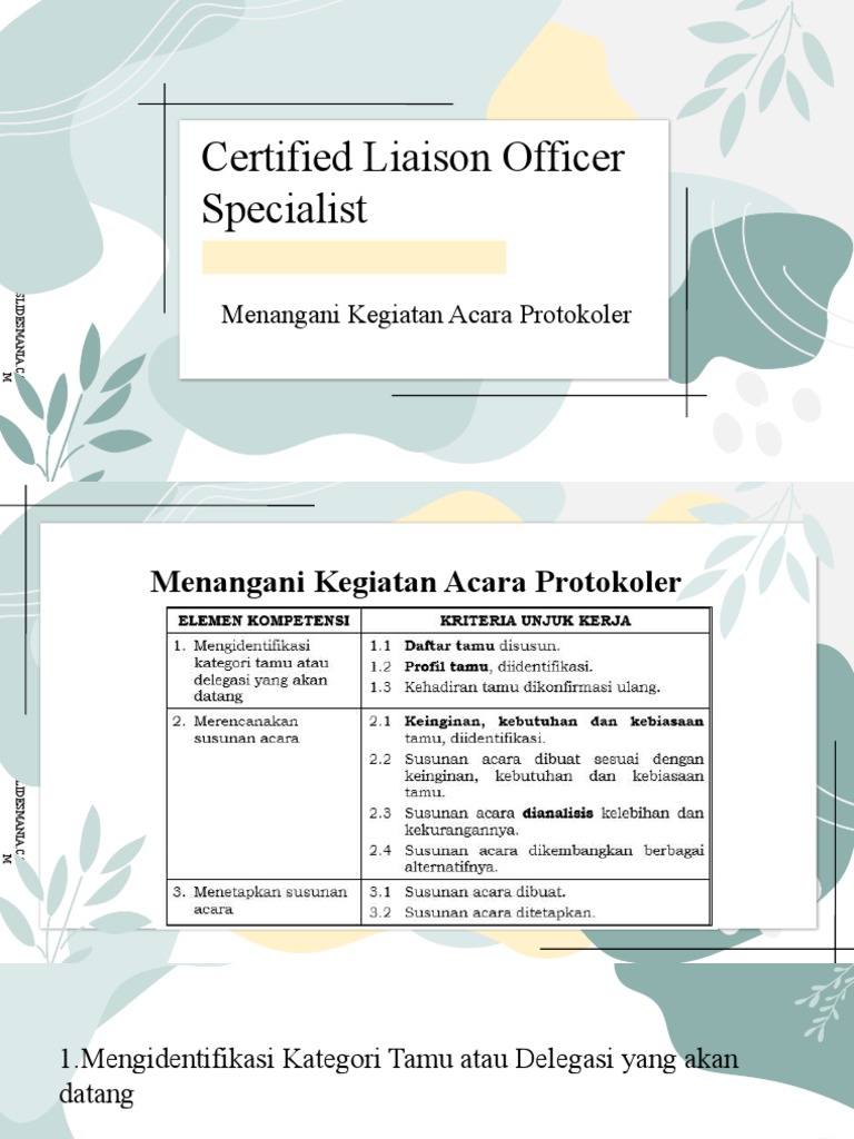 LO - Menangani Kegiatan Acara Protokoler | PDF