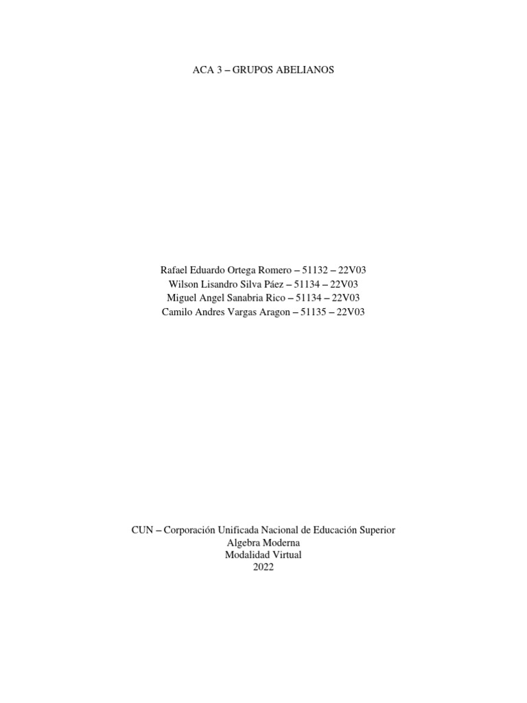 Aca 3 Algebra Moderna | PDF