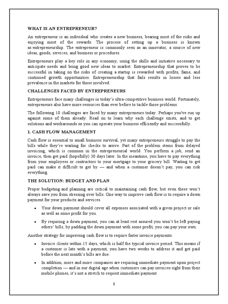 Exploring the Challenges of Entrepreneurship and Providing Insightful ...