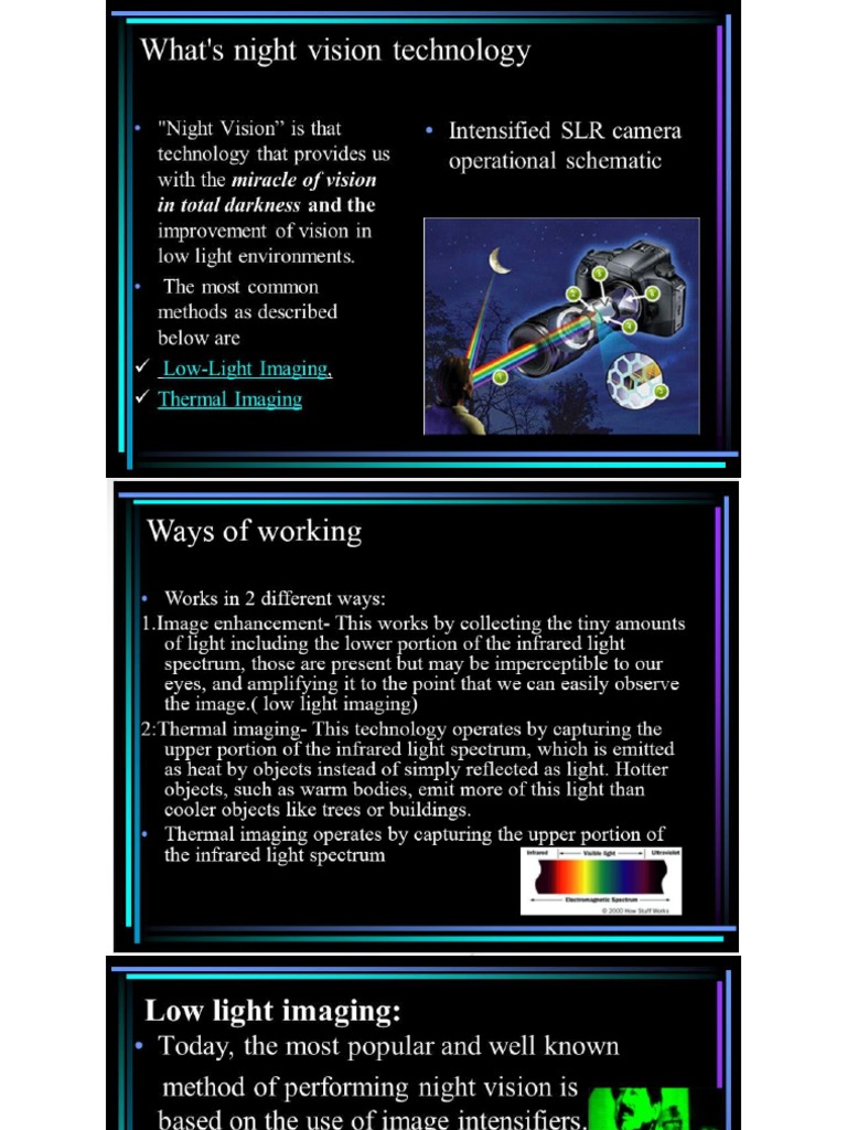 Seminar Report On NIGHT VISION TECHNOLOGY | PDF