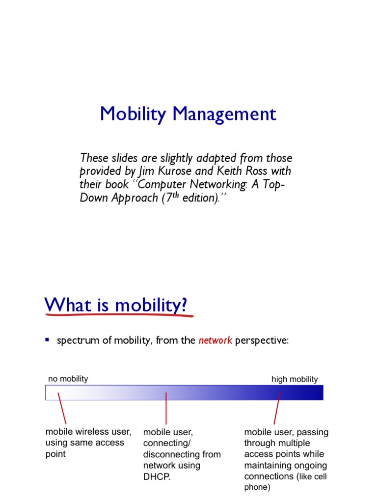 Mobility Management | PDF | Computer Network | Routing