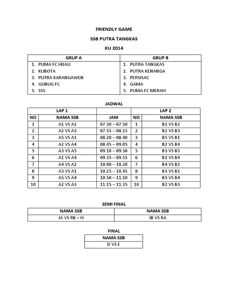 Friendly Game | PDF