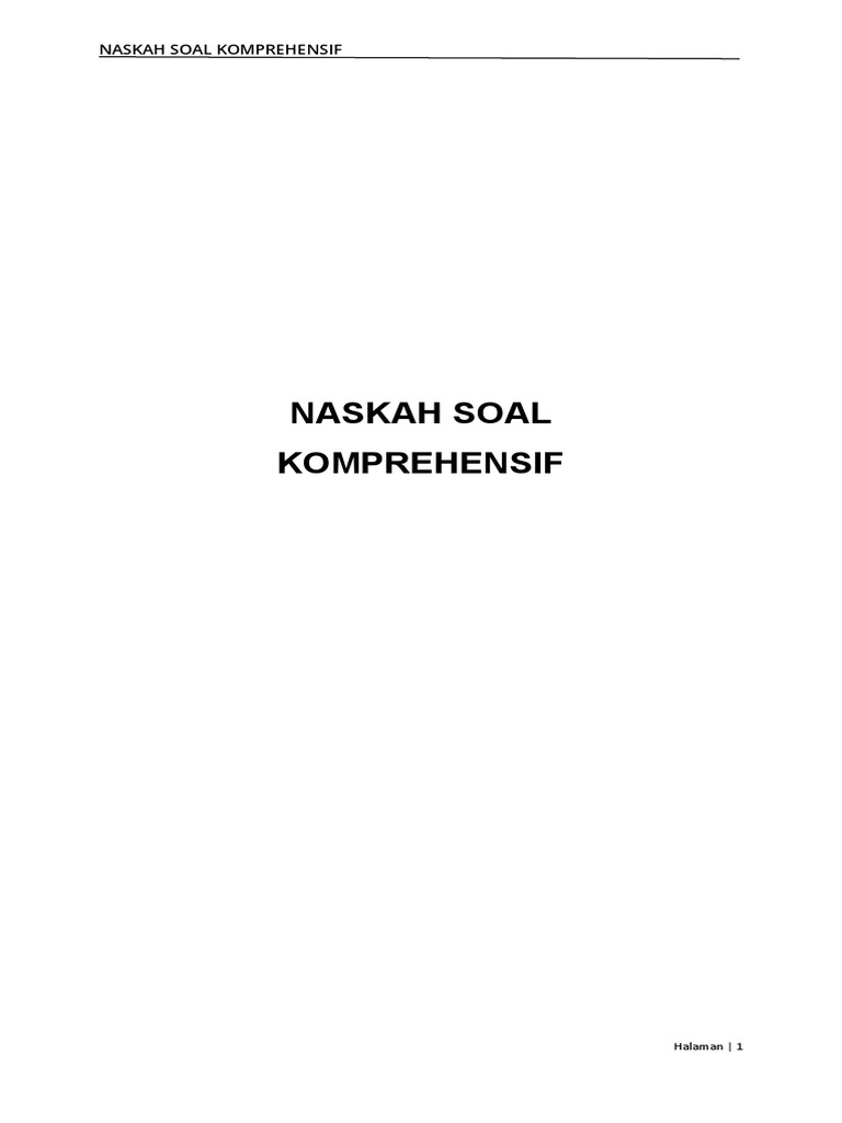 Soal Esai Ujian Komprehensif | PDF