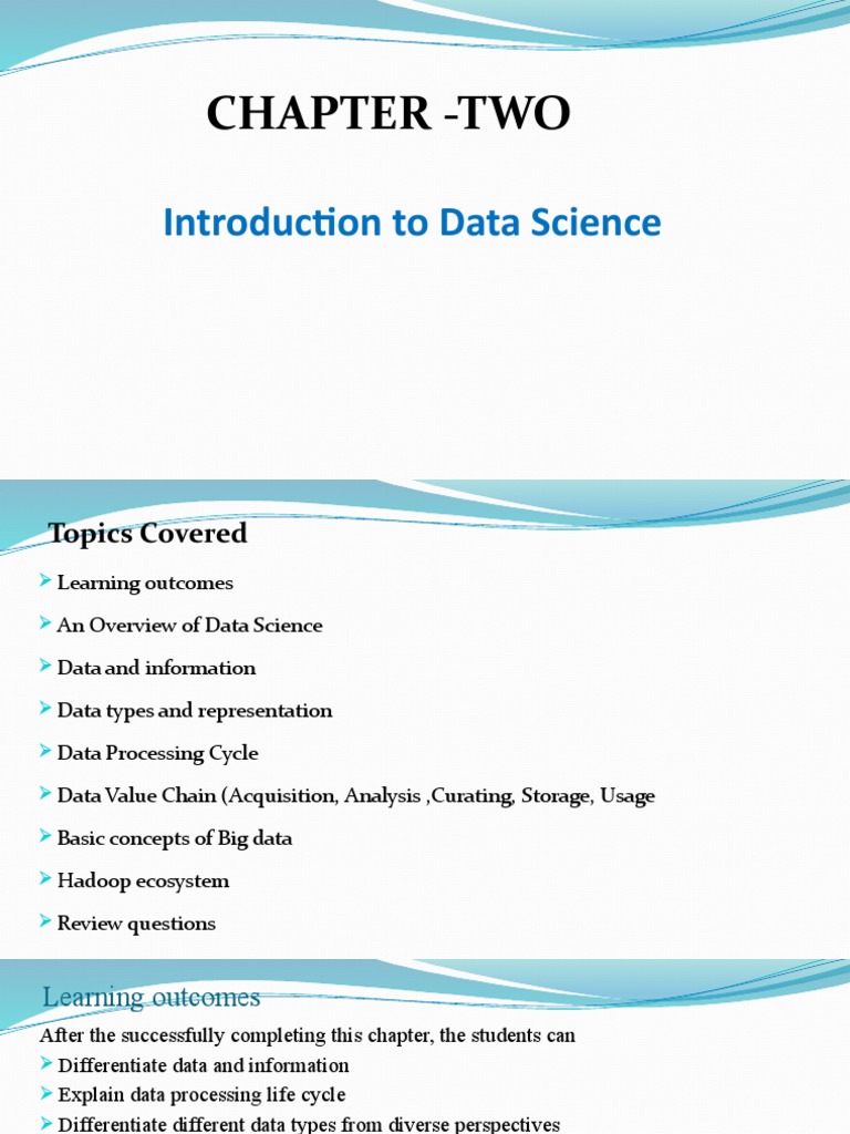 Chapter 2 - Intro. To Data Sciences | Download Free PDF | Apache Hadoop | Big Data