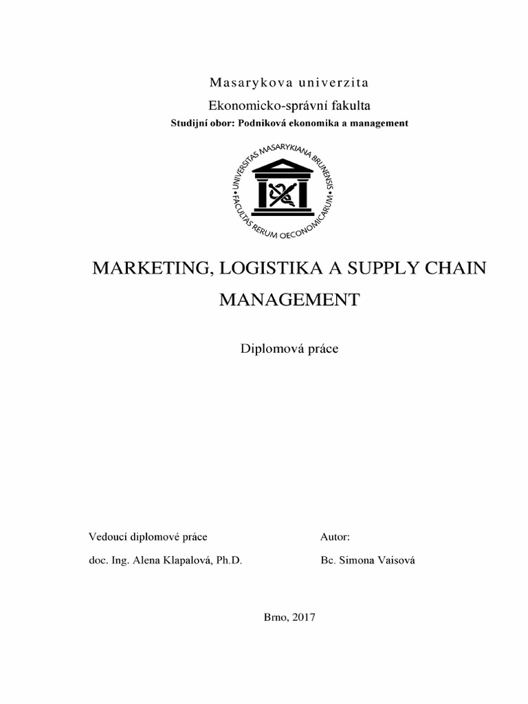 Marketing Logistika A Supply Chain Management Verejna Archive | PDF