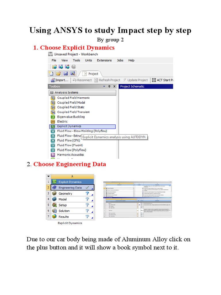 Using ANSYS To Study Impact Step by Step | PDF
