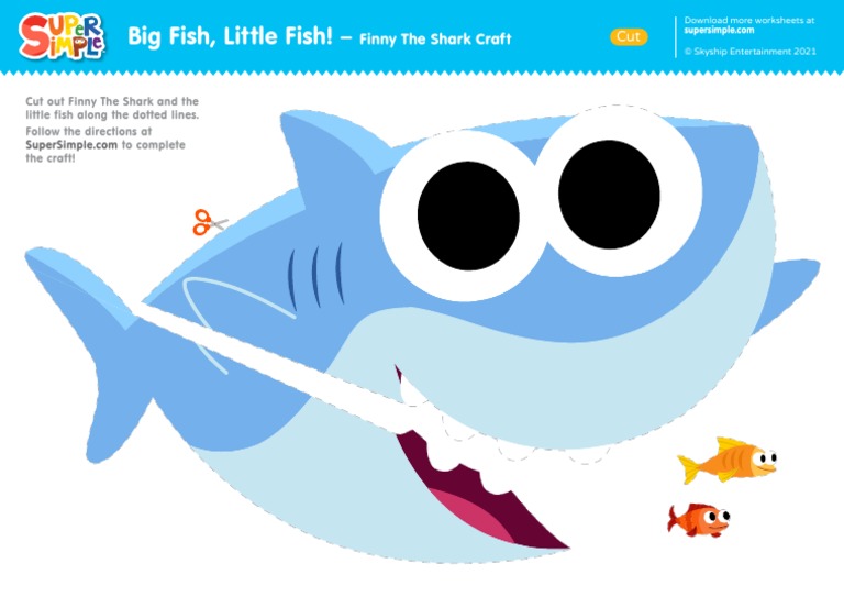 Big Fish Little Fish - Finny The Shark - Printable | PDF