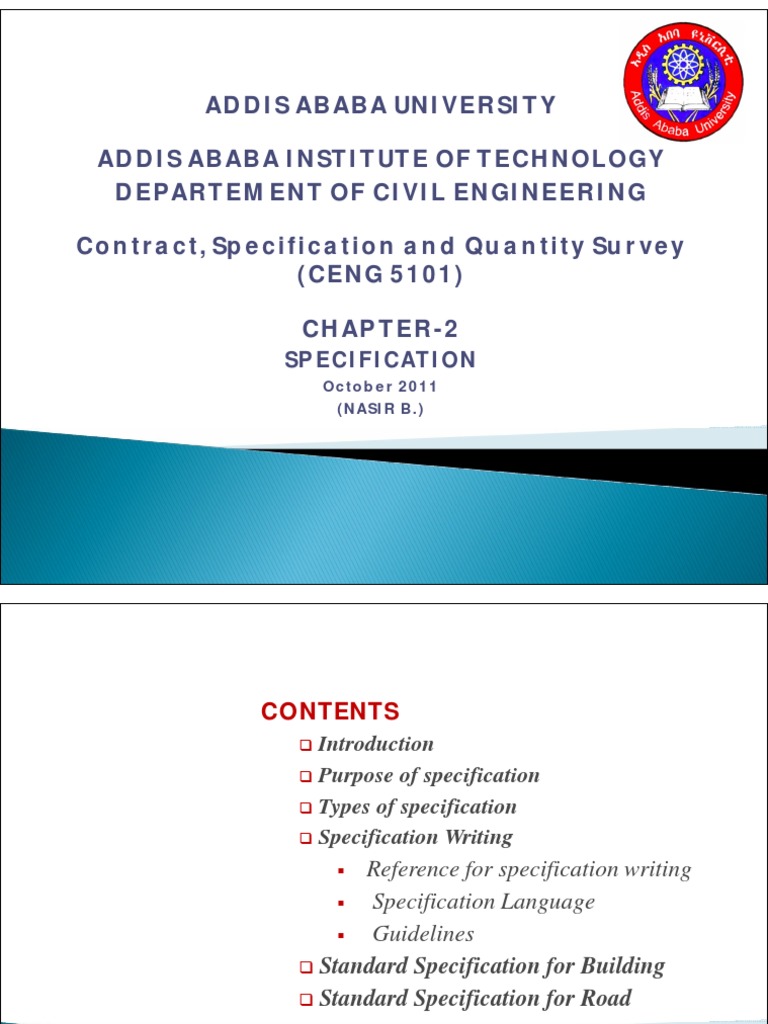 Chapter-3 Specification | Download Free PDF | Specification (Technical Standard) | Employment