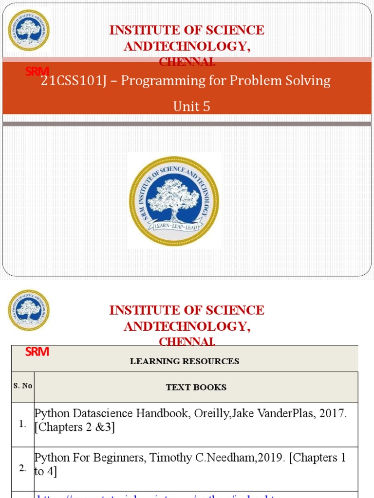 Unit - V | PDF | Array Data Type | Machine Learning
