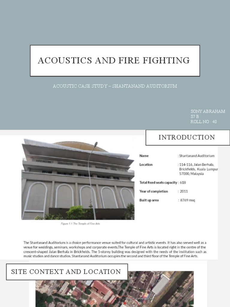 Architecture Acoustics Case Study | PDF