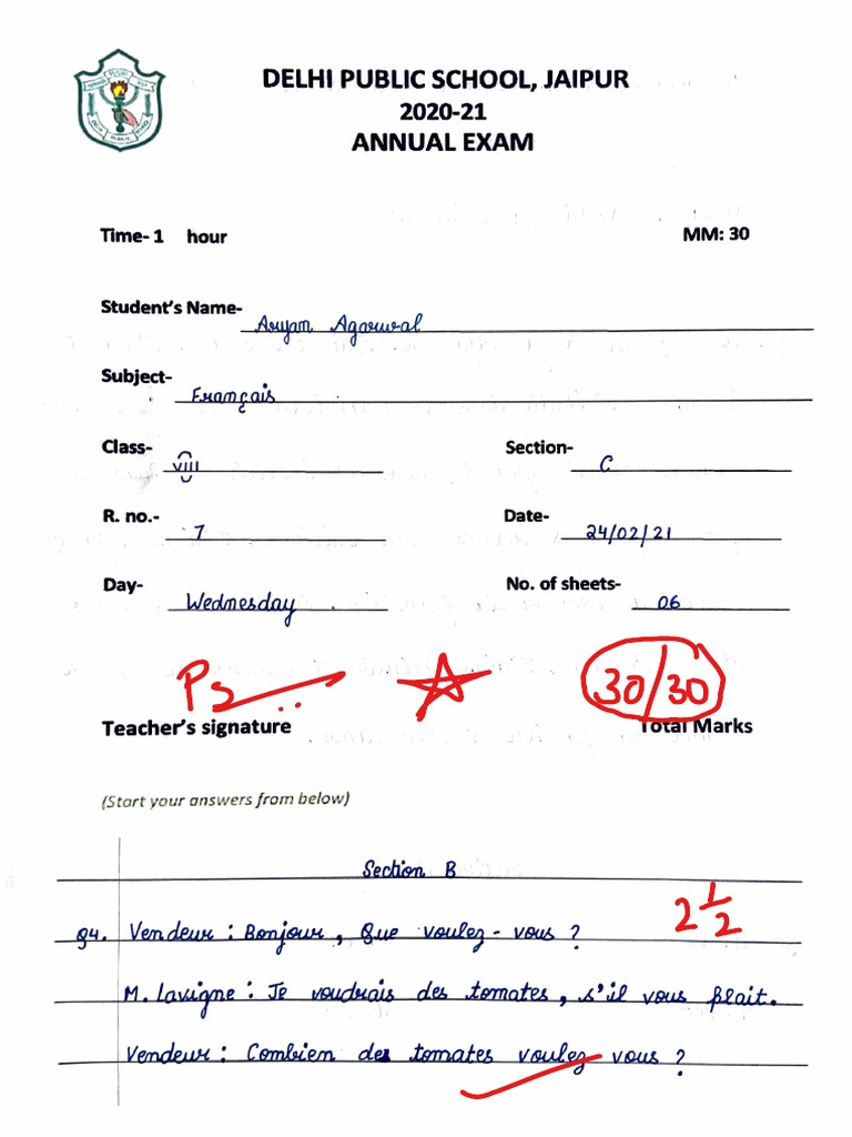 Cbse French Exam Pdf