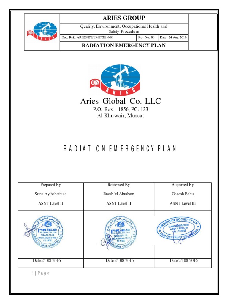 Radiation Emergency Plan | PDF | Ionizing Radiation | Emergency