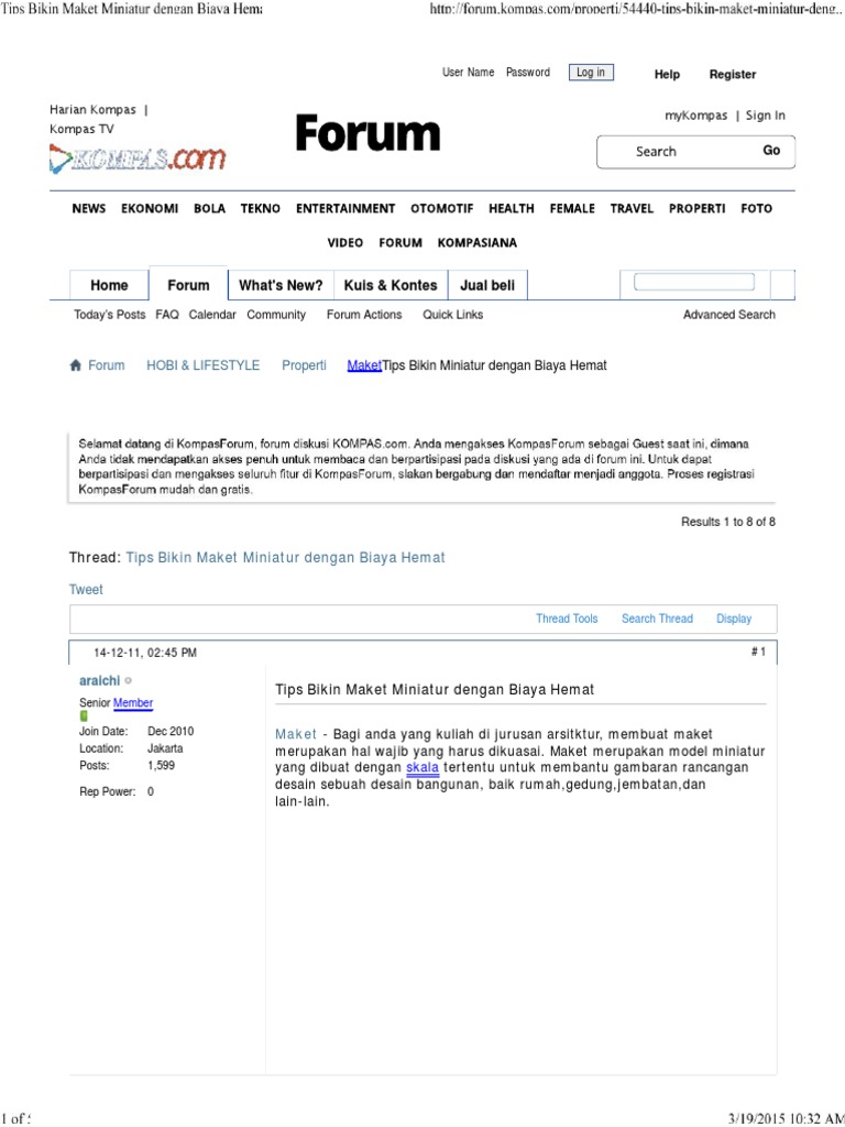 Tips Bikin Maket Miniatur Dengan Biaya Hemat | PDF