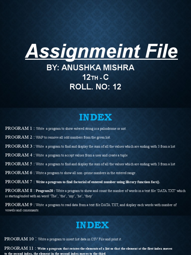 Anshul Rana - Program File | PDF | Text File | String (Computer Science)