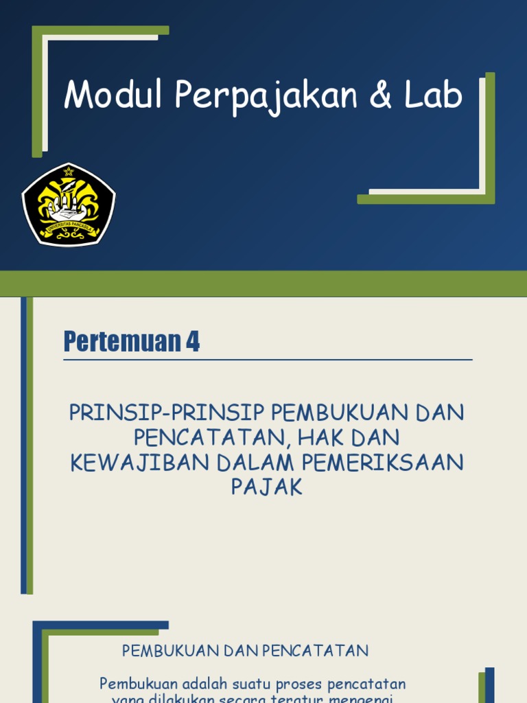 Modul Perpajakan & Lab Pertemuan 4 | PDF