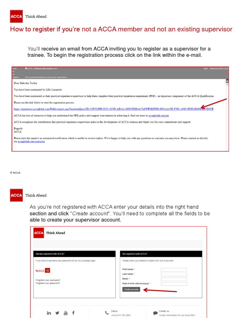 How To Register If Not An ACCA Member | PDF | Password | Accountant