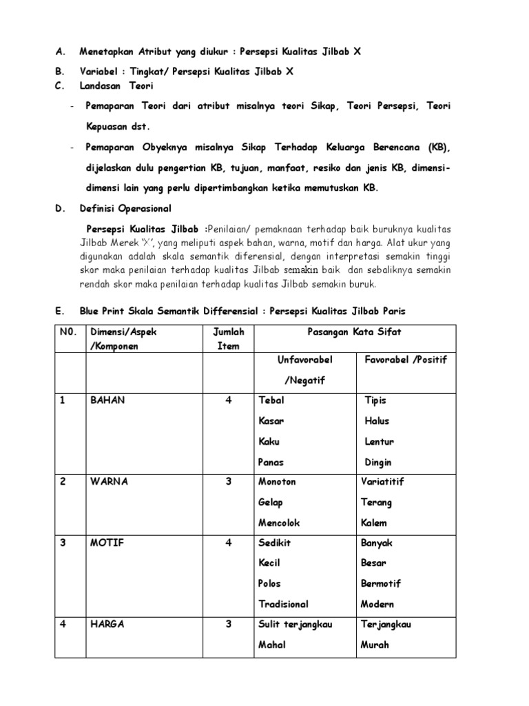 Contoh Skala Semantik | PDF