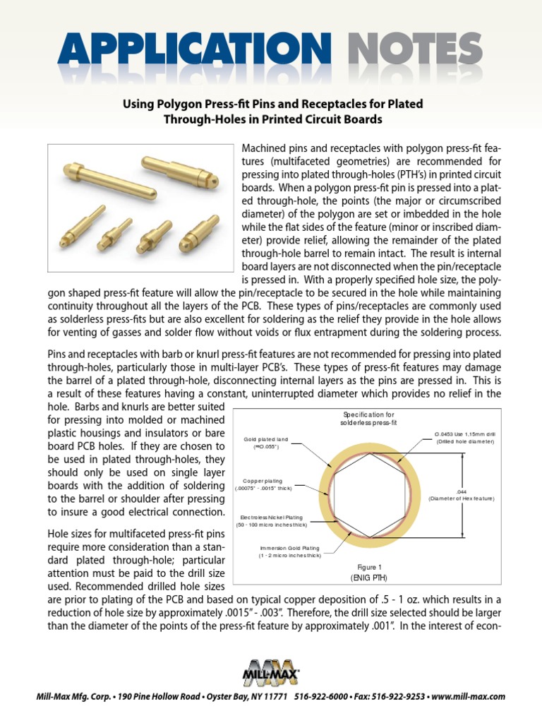 Application Note - Press-Fit Pins and Receptacles For Plated Through ...