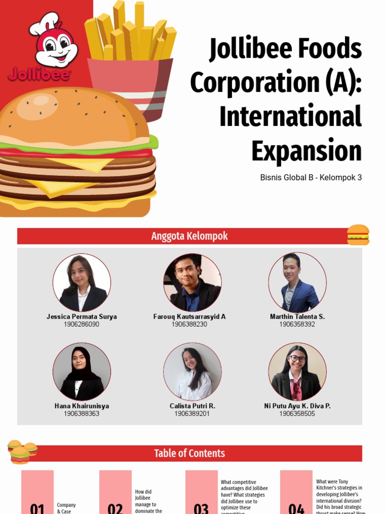 Jollibee's International Expansion Strategies | PDF | Hamburgers ...