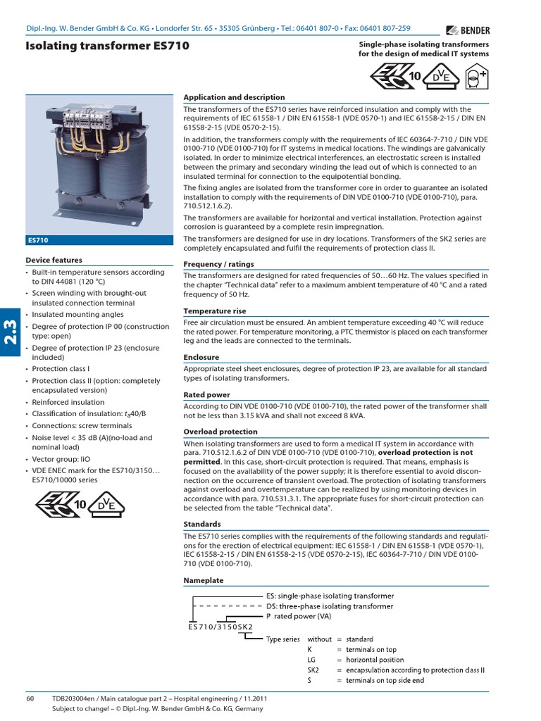 ES710 DB en | PDF | Transformer | Power Supply